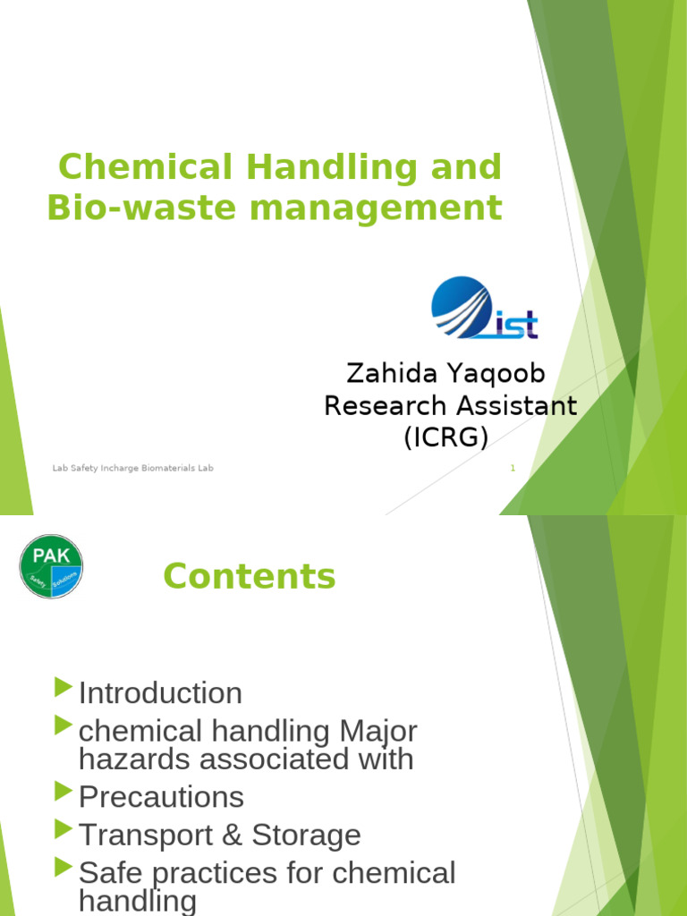 Chemical Handling & Bio-Waste Safety Guide | PDF | Personal Protective ...