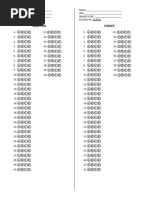 100 Multiple Choice Bubble Sheet | PDF | Test (Assessment) | Pedagogy