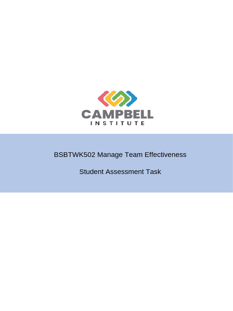 BSBTWK502 Student Assessment Tasks | PDF | Internet | Consensus Decision Making