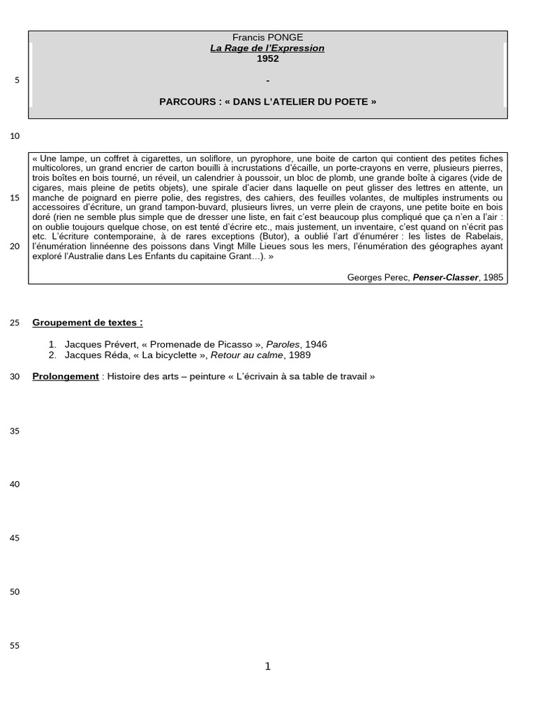 Analyse des poèmes de Prévert et Réda | PDF | Pomme