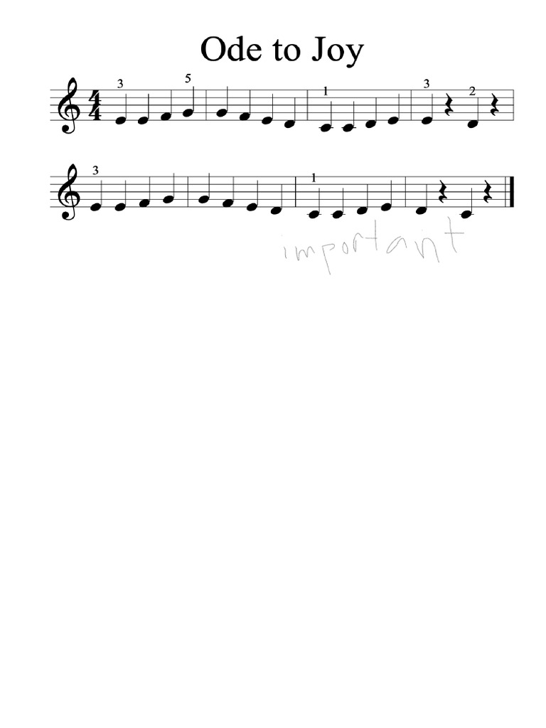 Ode To Joy Sheet Music Two Staves | PDF