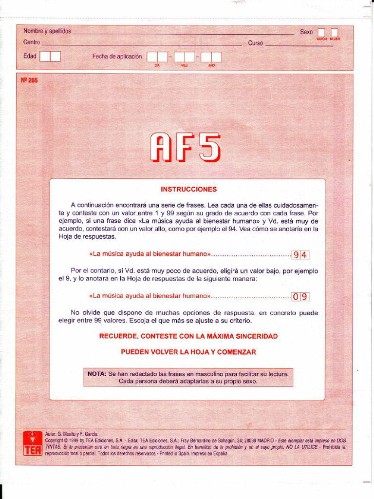 CUADERNILLO_AF5 AUTOCONCEPTO NIÑOS | PDF