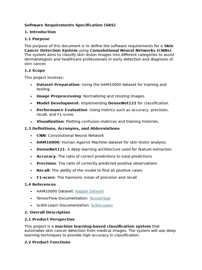Software Requirements Specification | PDF | Accuracy And Precision | Computing