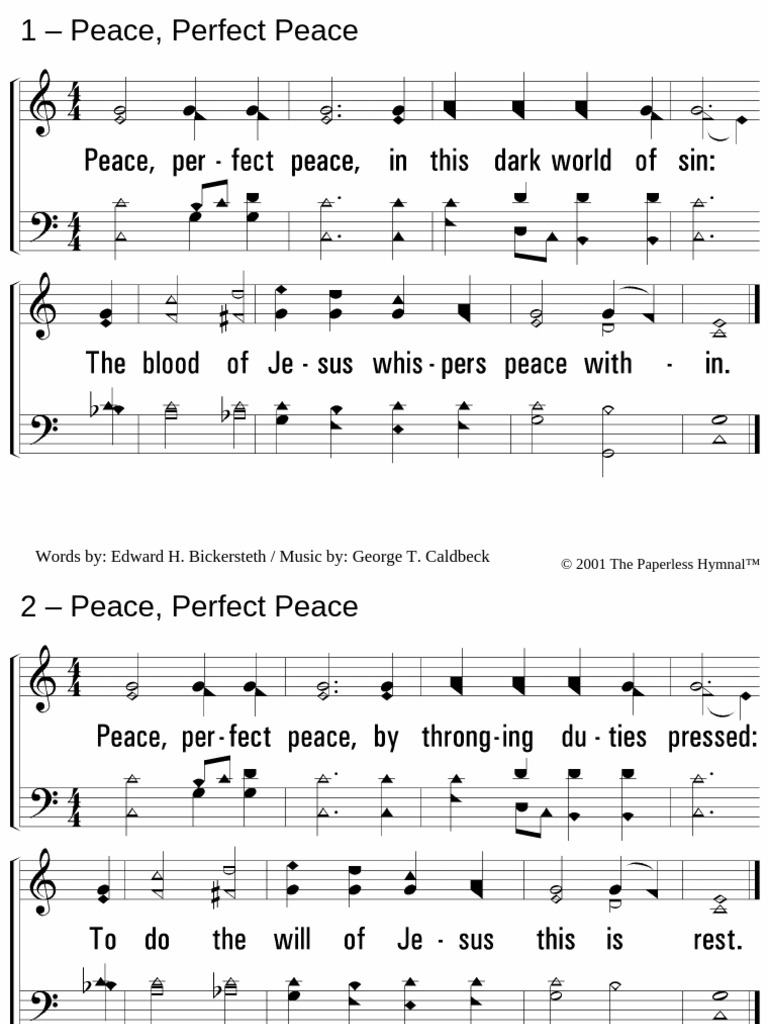 Peace Perfect Peace | PDF