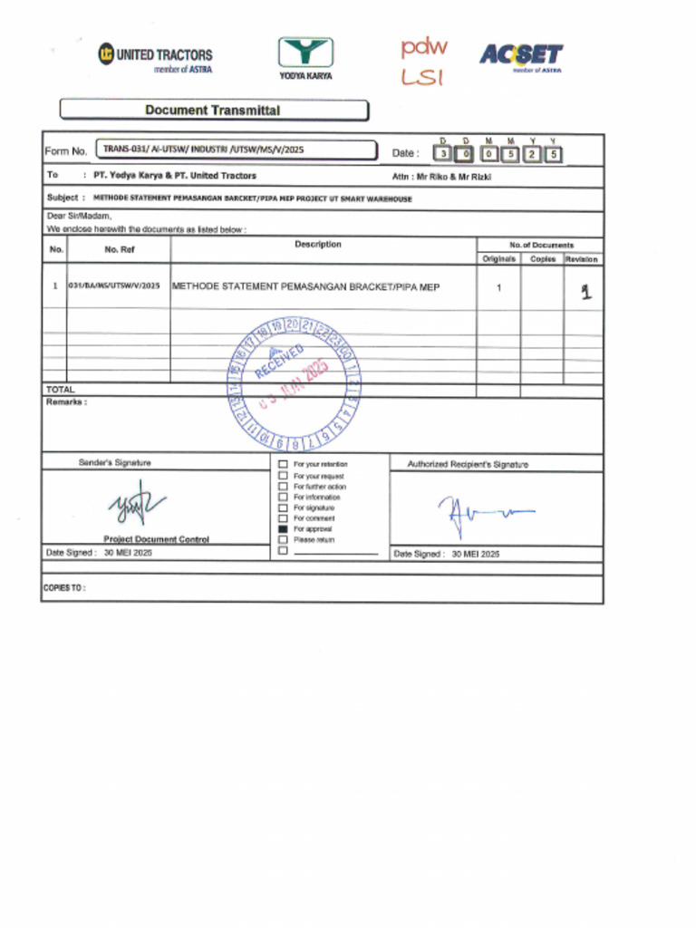 r1 Pemasangan Bracket Pipa Mep | PDF