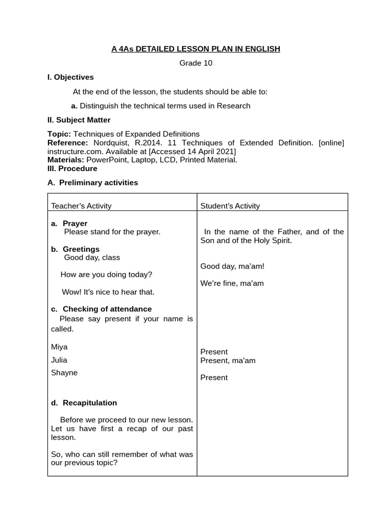 Quarter-4-Week-4-Las-2-Techniques in Expanded Definition | PDF ...