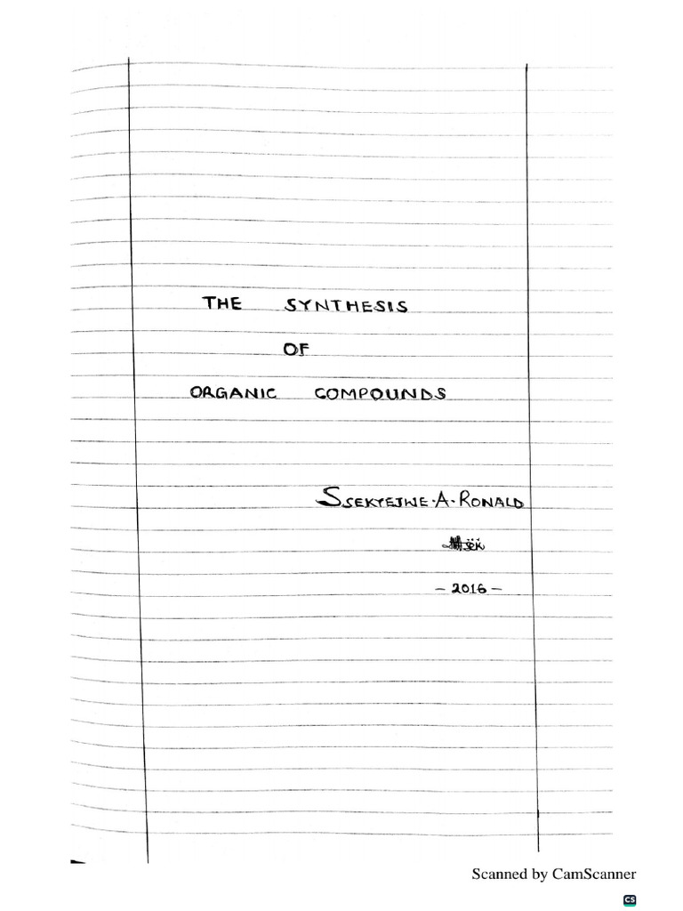 Organic Synthesis | PDF