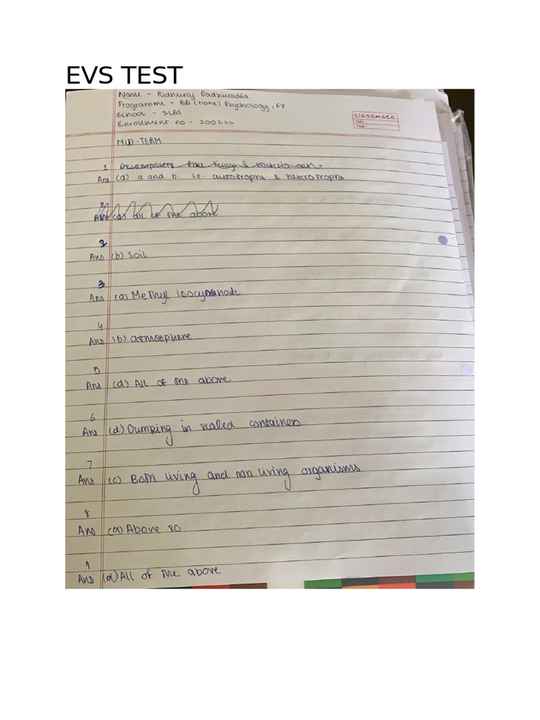 Evs Test | PDF