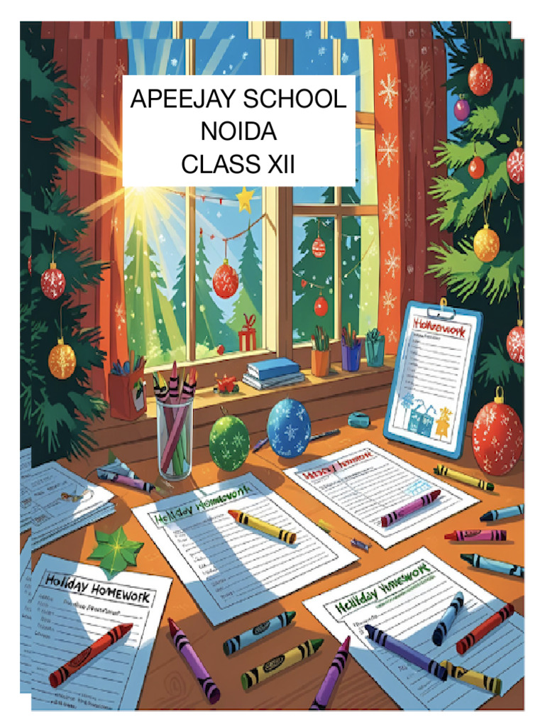 Holiday Homework Class Xii 2025 2 | PDF | Function (Mathematics ...