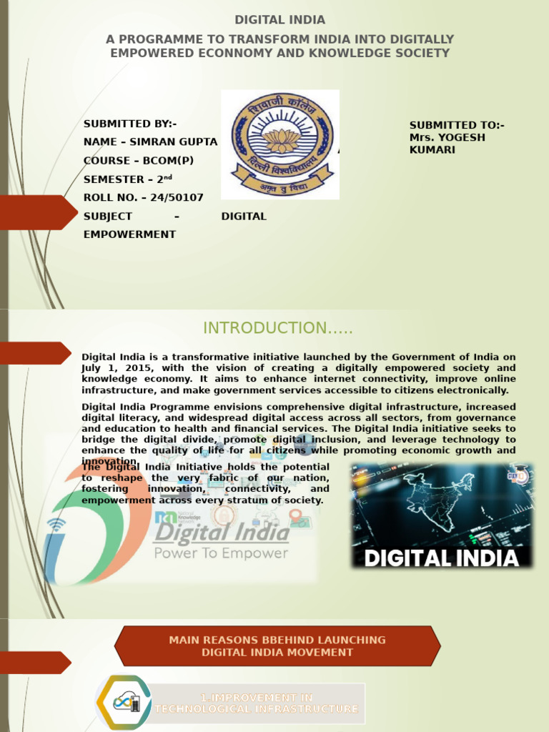 Digital India by Simran | PDF | Governance | Cybercrime