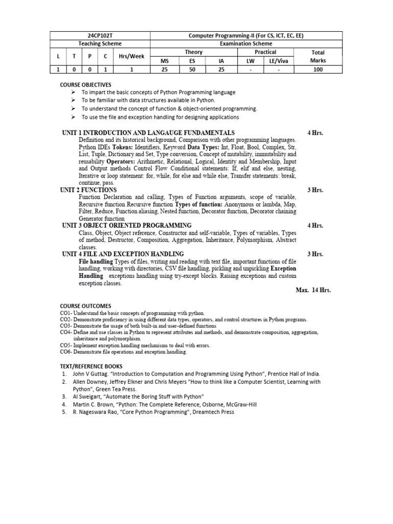 Compter Programming-II Theory | PDF | Class (Computer Programming) | Object Oriented Programming