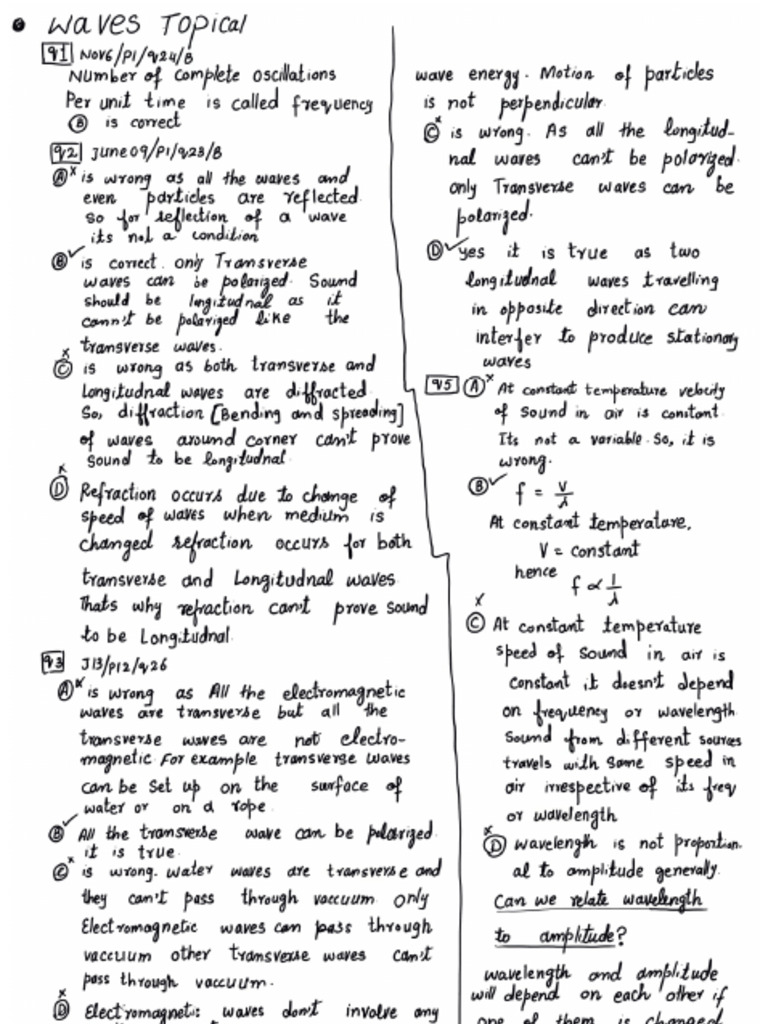 4.solution Waves Mcqs | PDF