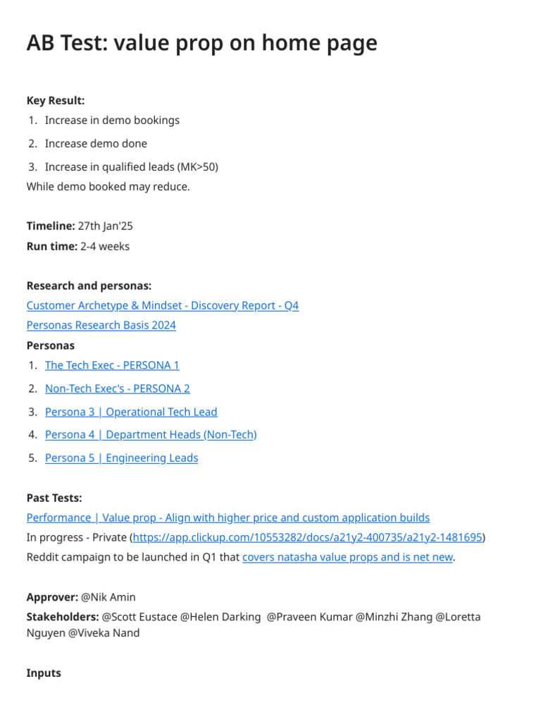 AB Test - Value Prop On Home Page-2025061016265035 | PDF | Mobile App ...
