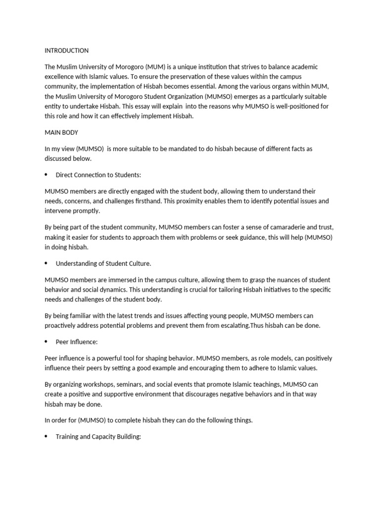 Muslim University of Morogoro Question | PDF | Accountability | Community