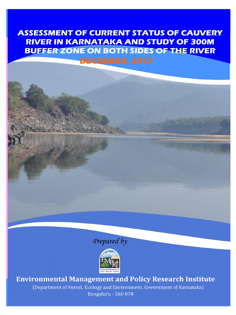 Cauvery River Status and Buffer Zone Study | PDF | Wetland | Riparian Zone