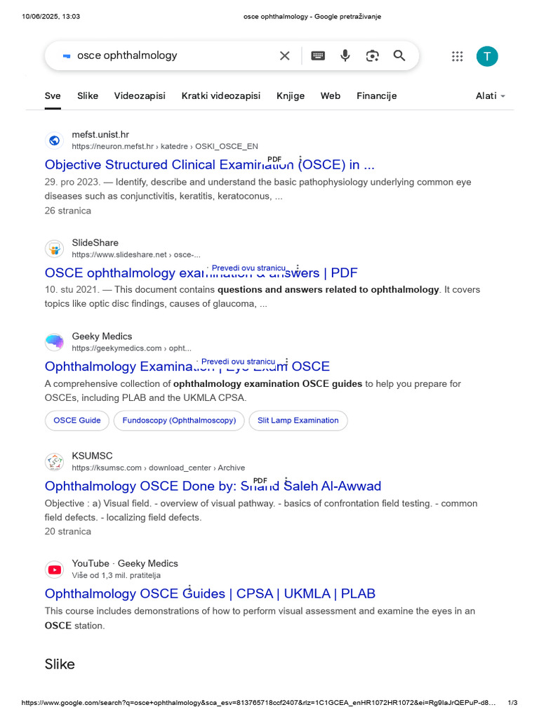 Osce Ophthalmology - Google Pretraživanje | PDF | Ophthalmology | Medicine