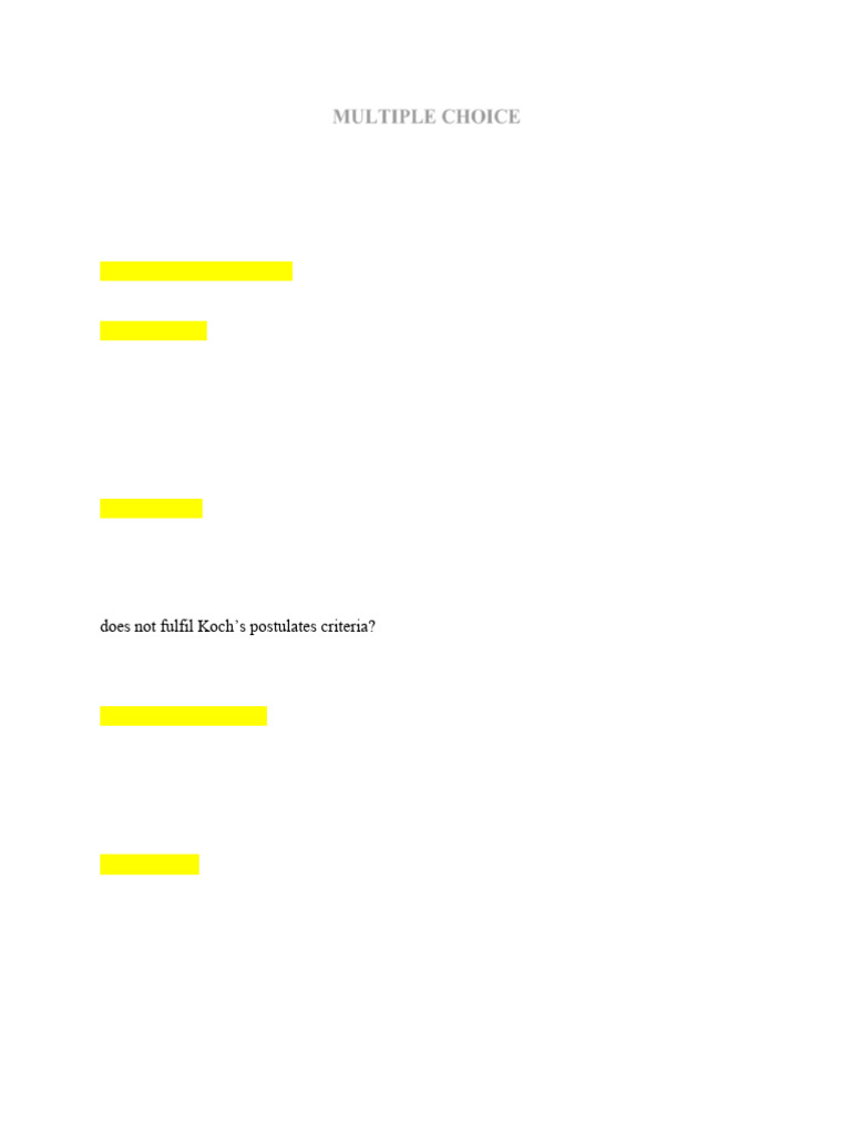 Multiple Choice of Microbiology .. | PDF | Streptococcus | Bacteria