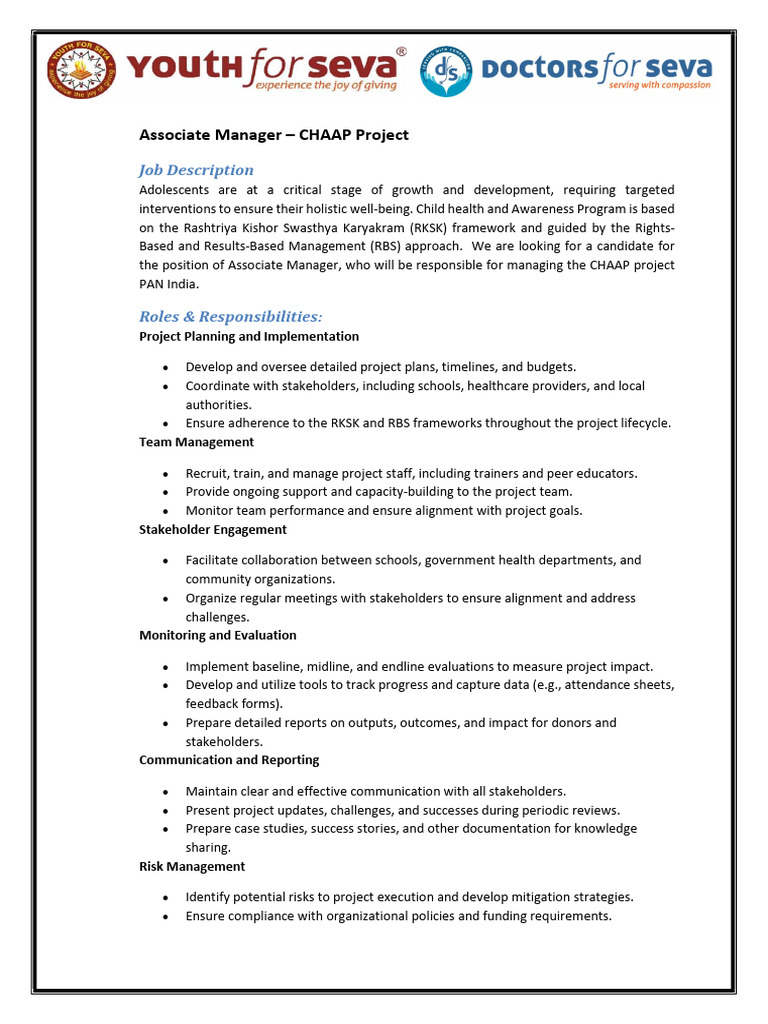 JD-CHAAP AssociateManager HYD | PDF | Capacity Building | Business