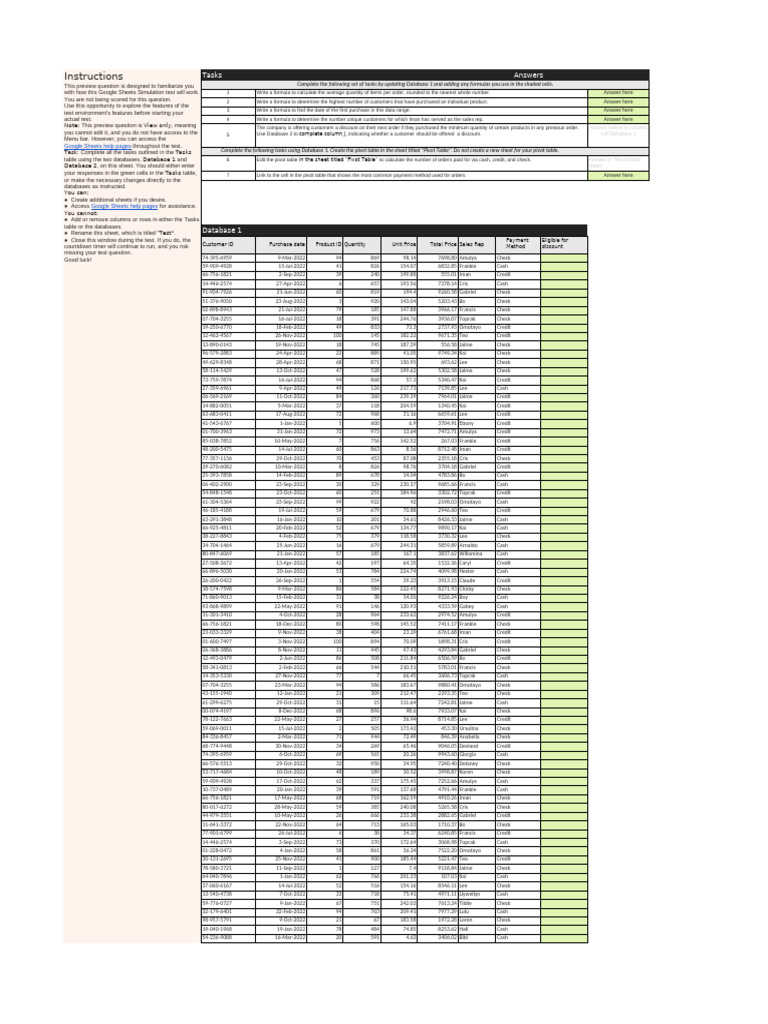 MASTER PREVIEW - Intermediate Spreadsheet Simulator revised | PDF | Spreadsheet | Spreadsheet ...