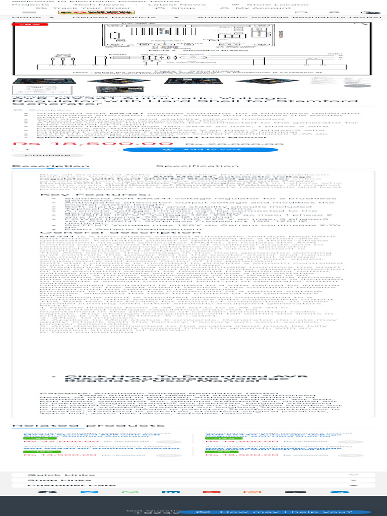 MX341 Automatic Voltage Regulator - Stamford AVR MX341 - EPH | PDF ...