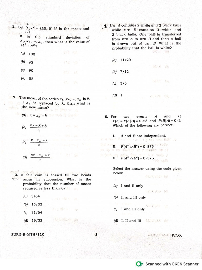 Nda 2 2024 Question Paper Set C | PDF