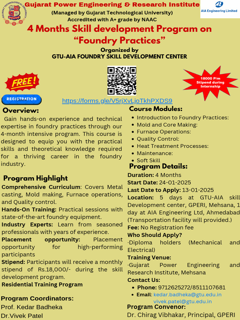 Twelve - Week Internship Program On Foundry Technology | PDF | Foundry | Metals