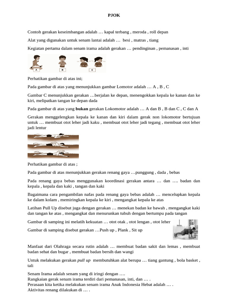 Latihan Pjok Sas | PDF