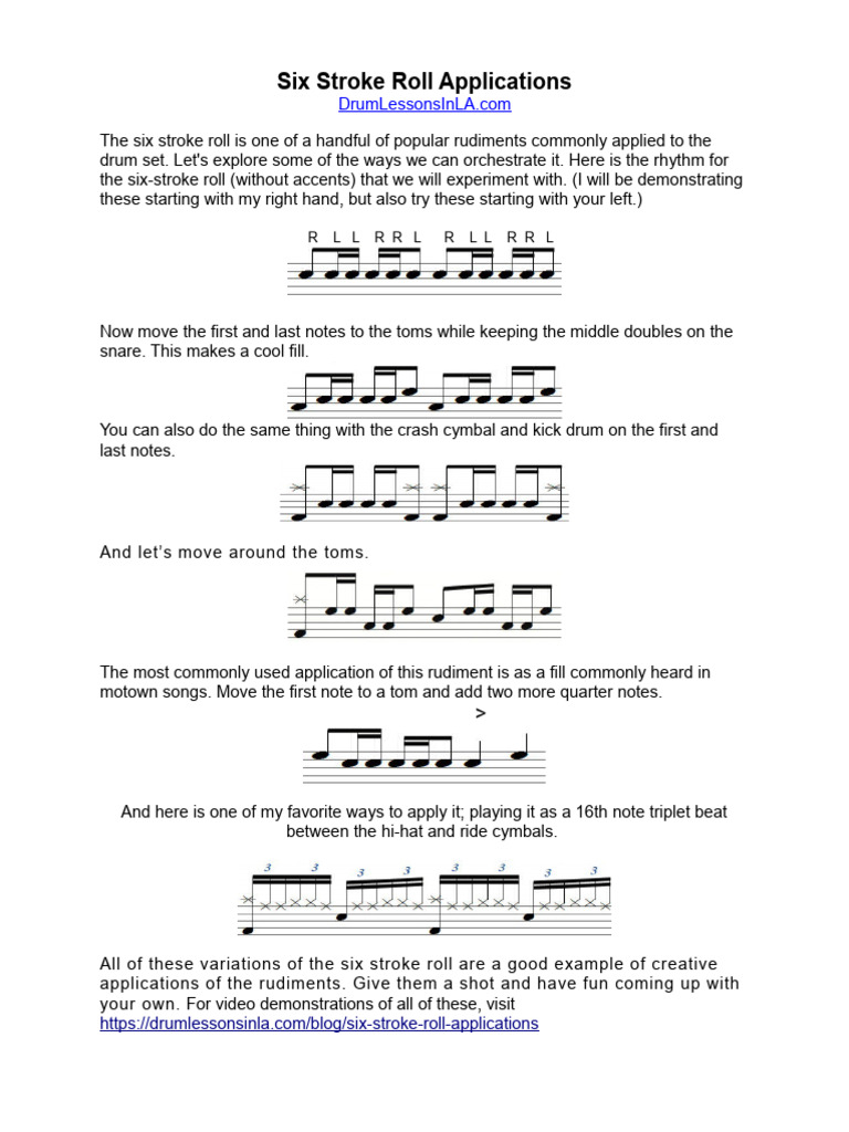 Six Stroke Roll | PDF