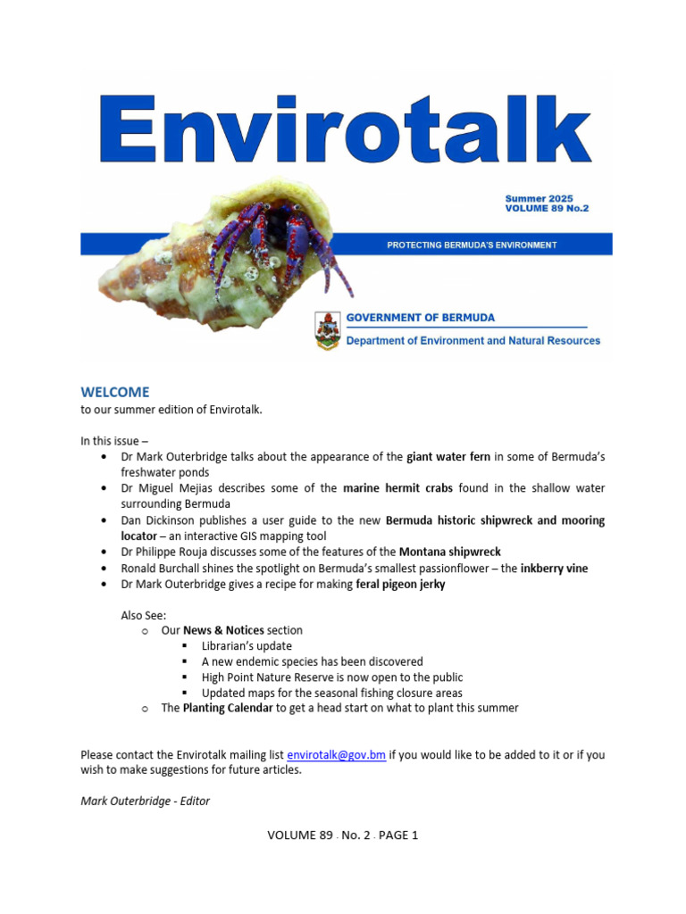 Envirotalk 89.2+summer+2025 | PDF | Shipwrecks | Crab