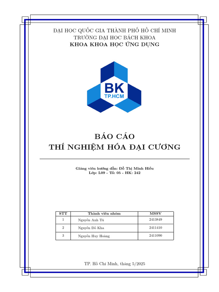 Báo cáo thí nghiệm HDC | PDF