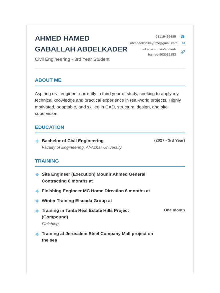 Ahmed Hamed CV Final Updated | PDF