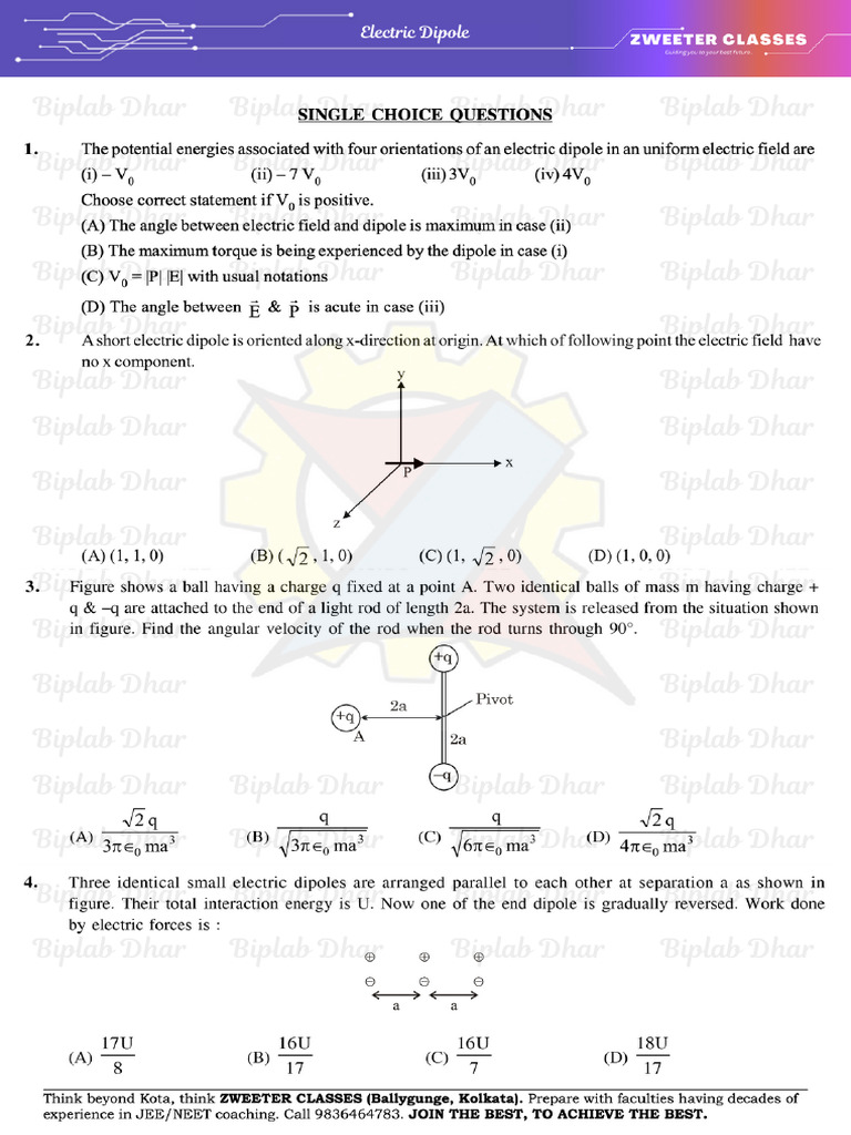 Upload Electric Dipole | PDF