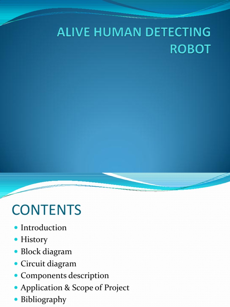 Project Live Human Detecting Robot Pdf Amplifier Capacitor