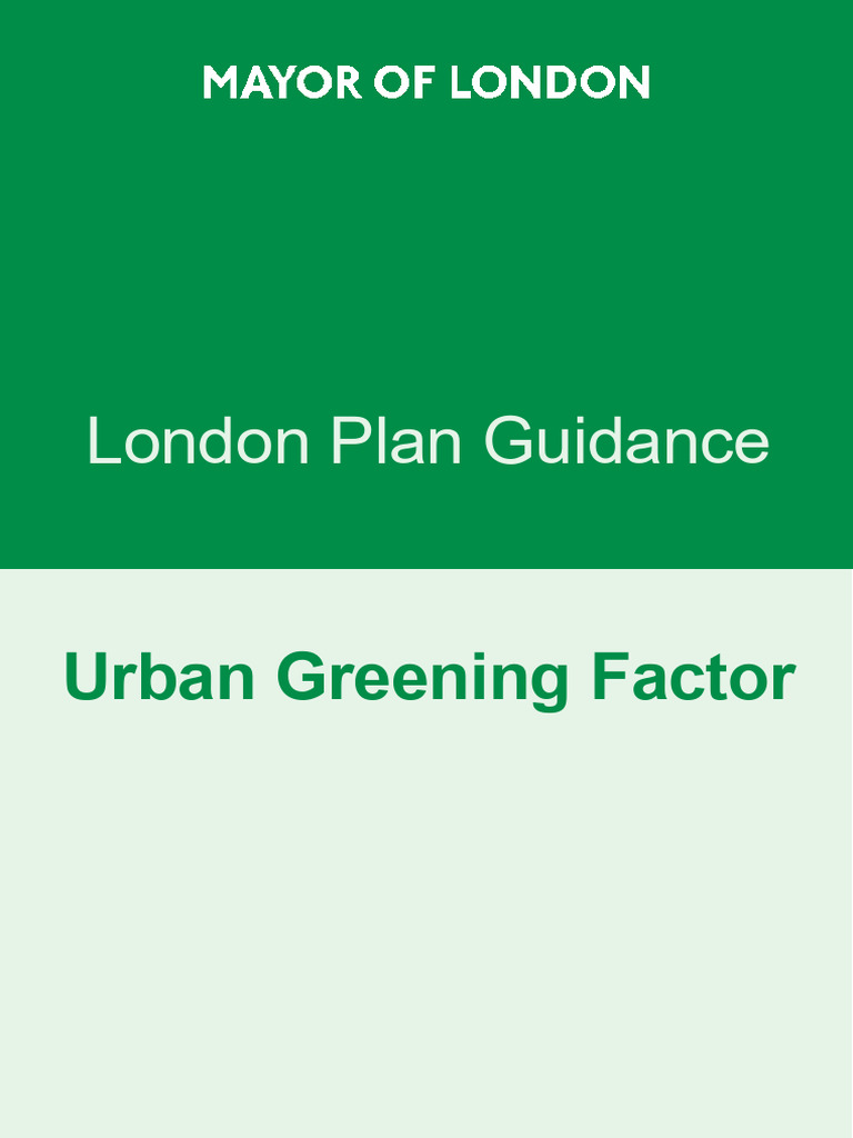 Urban Greening Factor Lpg Pre-consultation Draft | PDF | Green ...