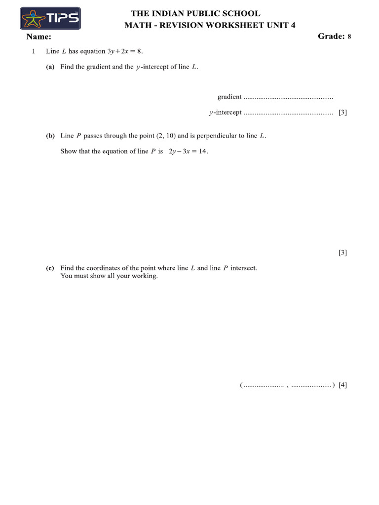 GR 8 - Unit 4 Coordinate Geometry | PDF