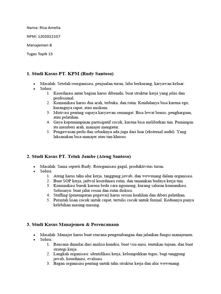 Tugas PO Topik 15 - Risa Amelia | PDF