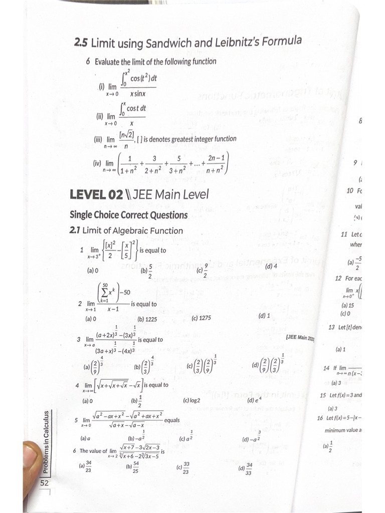 Limits Ques PDF | PDF
