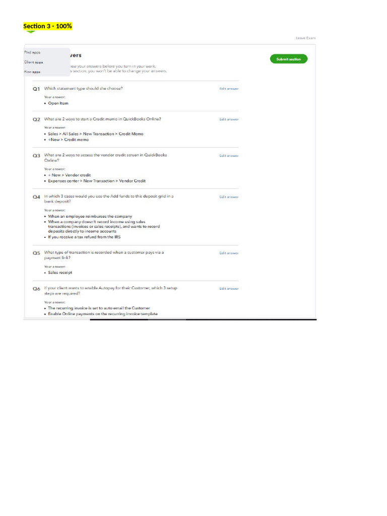 Section 3, 4, 5 Answers | PDF