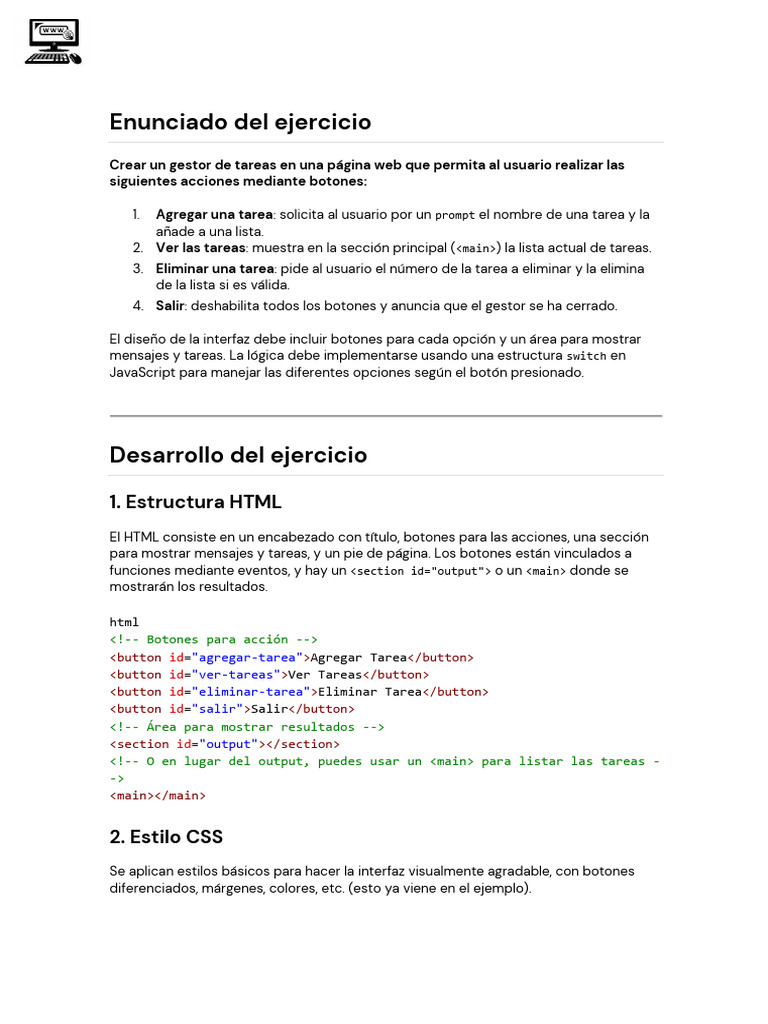 Ejercio Switch 2 Js PDF | PDF | Programación de computadoras | Ingeniería de software