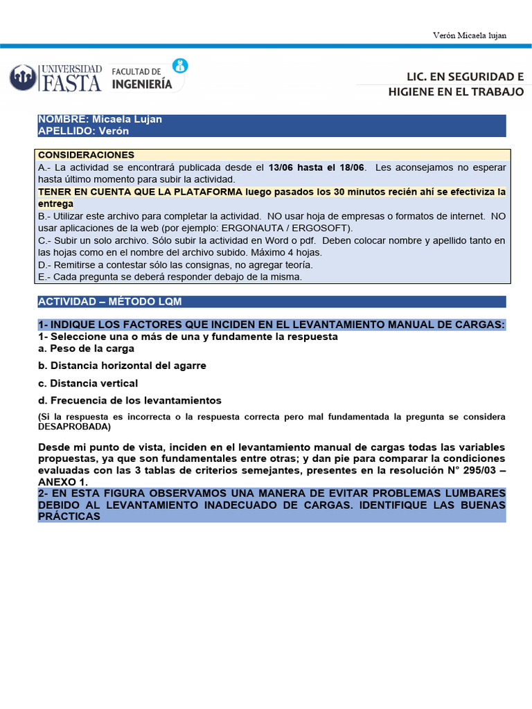 Verón Lujan Micaela - ACTIVIDAD - MÉTODO LMQ-1 | PDF