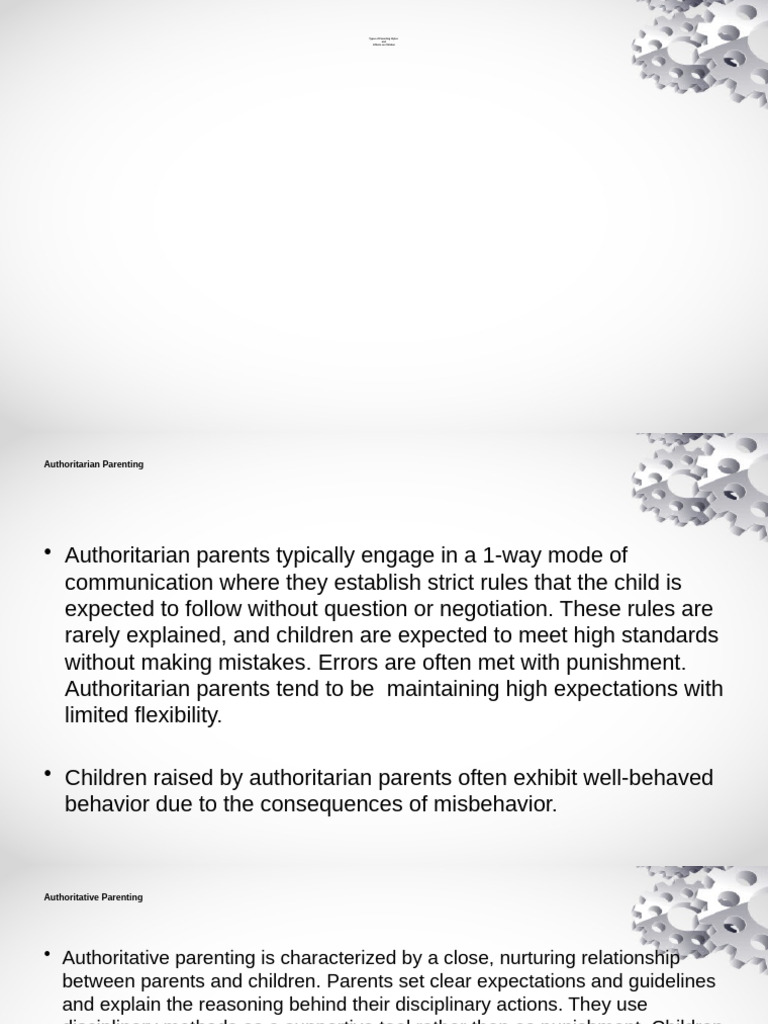 Parenting Styles Pdf Parenting Interpersonal Relationships