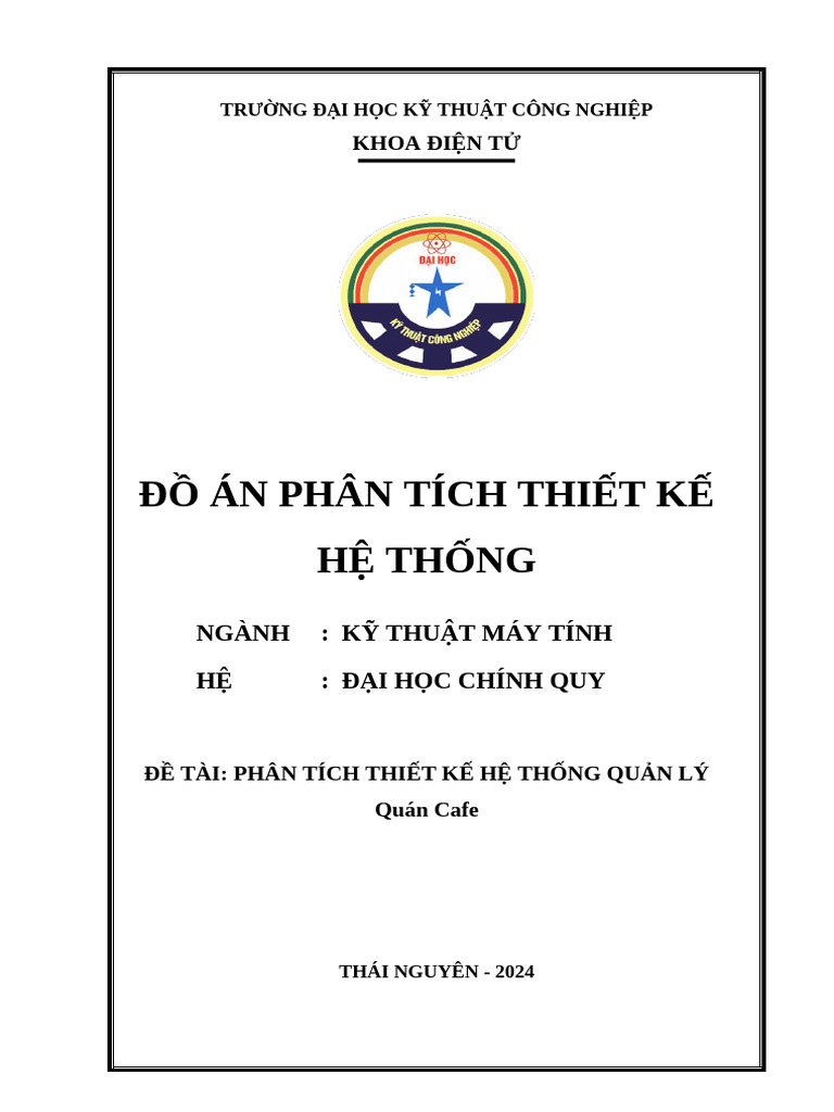 Đ Án PTTKHT | PDF
