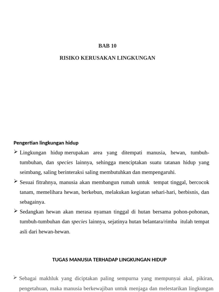 Chapt 10 MR Kerusakan Lingkungan | PDF