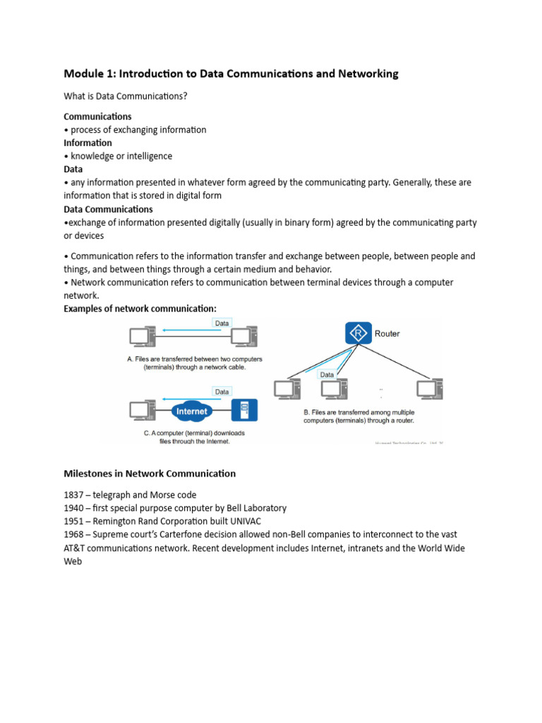 Module 1 and 2 Comms 3 Reviewer | PDF | Computer Network | Network Topology