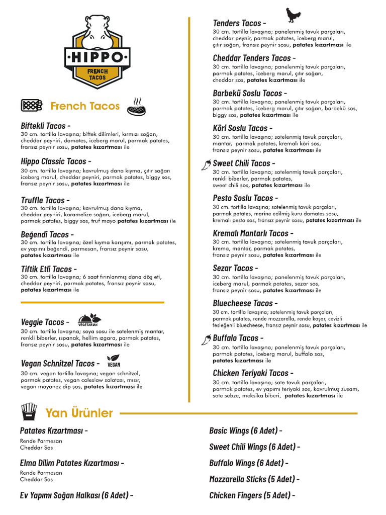 Hippo Menu | PDF