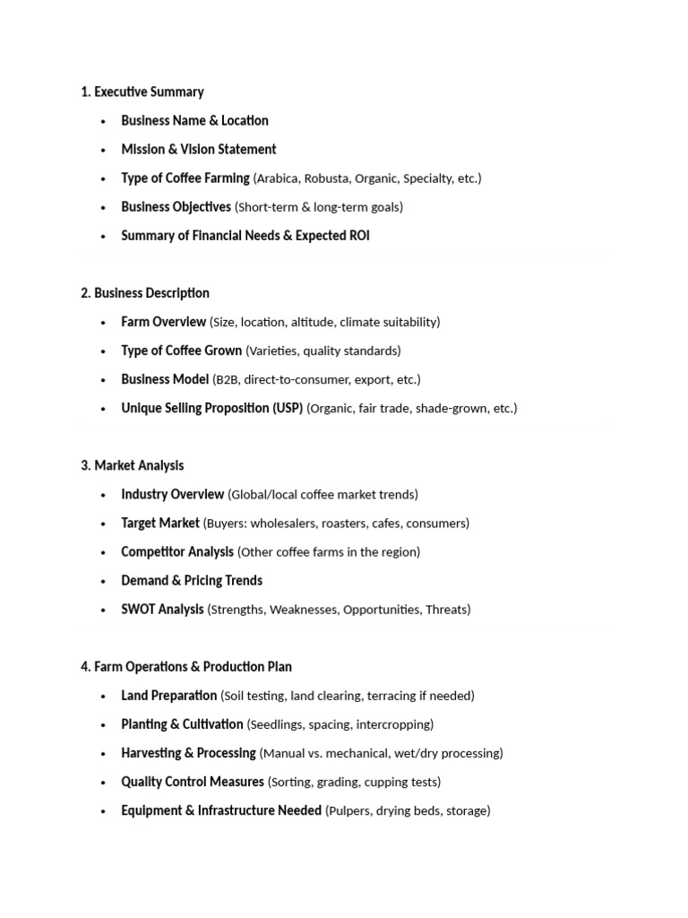 Business Plan Araya Coffee Farm | PDF | Coffee | Fair Trade