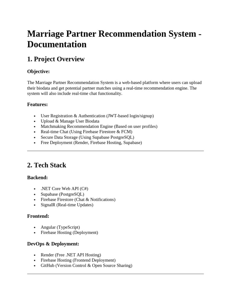 Marriage Partner Recommendation System | PDF | Computing | Information ...