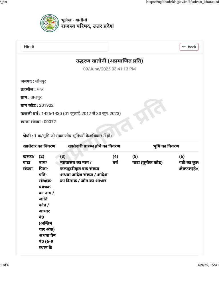 Bhu Lekh | PDF