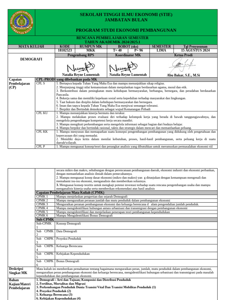 Rps New Format Demografi 2024 | PDF