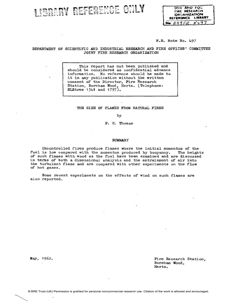 The Size of Flames From Natural Fires | PDF | Convection | Physics